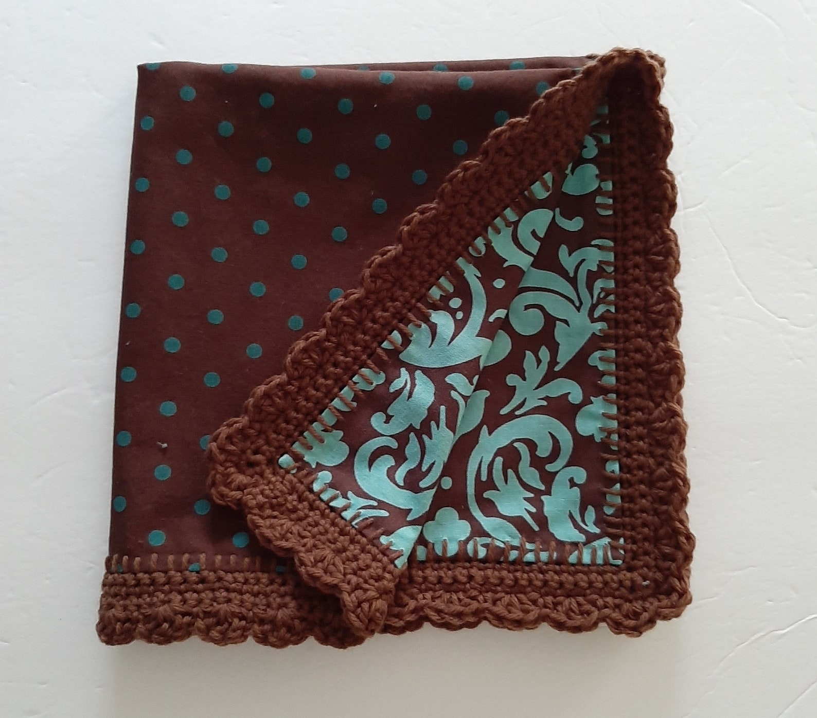Teal & Brown Blanket for 18” Girl-boy Dolls | American Girl, My Life ...