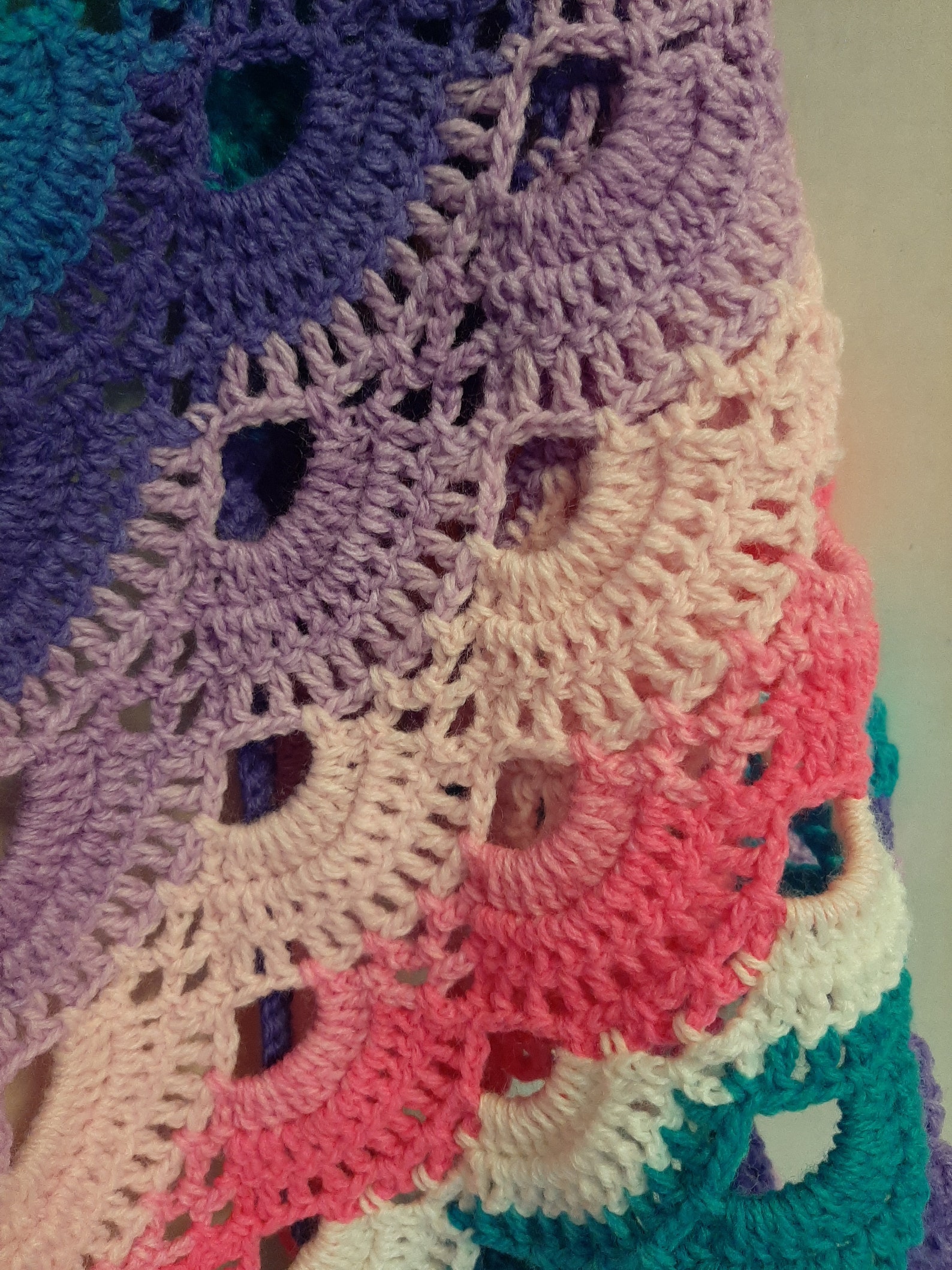 Multi Colored Crocheted Woman's Wrap Handmade Ladies - Etsy