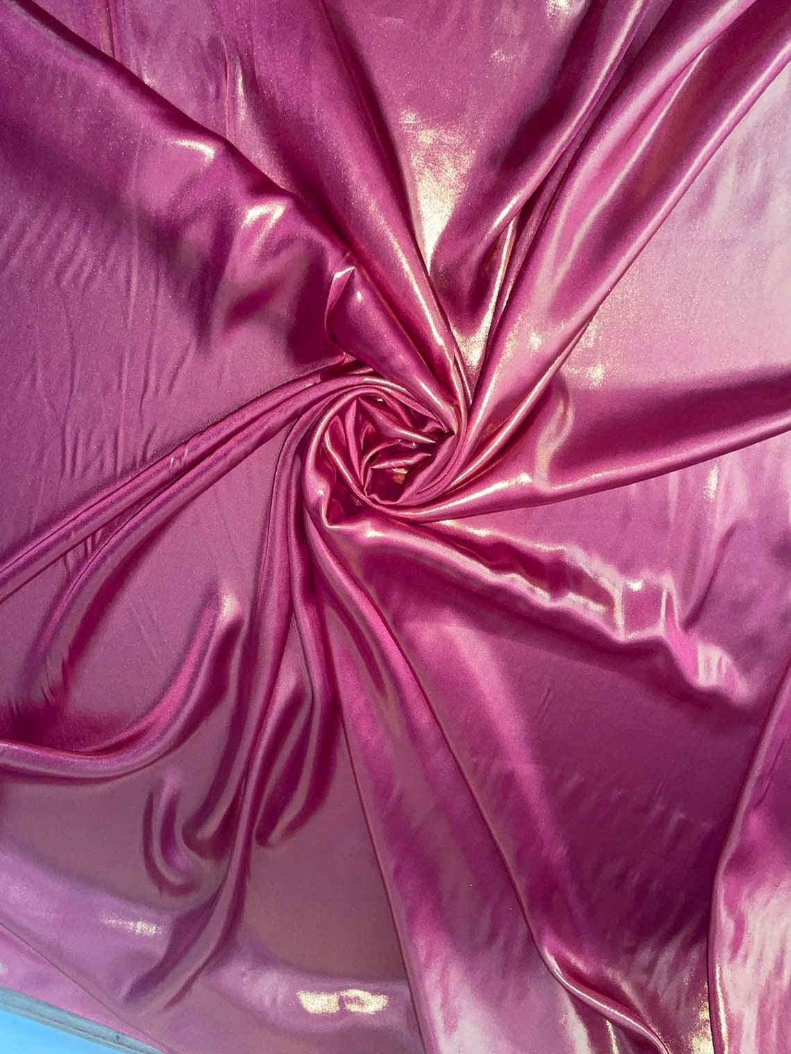 1 Meter Hot Pink/gold Shiny Soft Shimmer Satin Fabric 58 Wide - Etsy