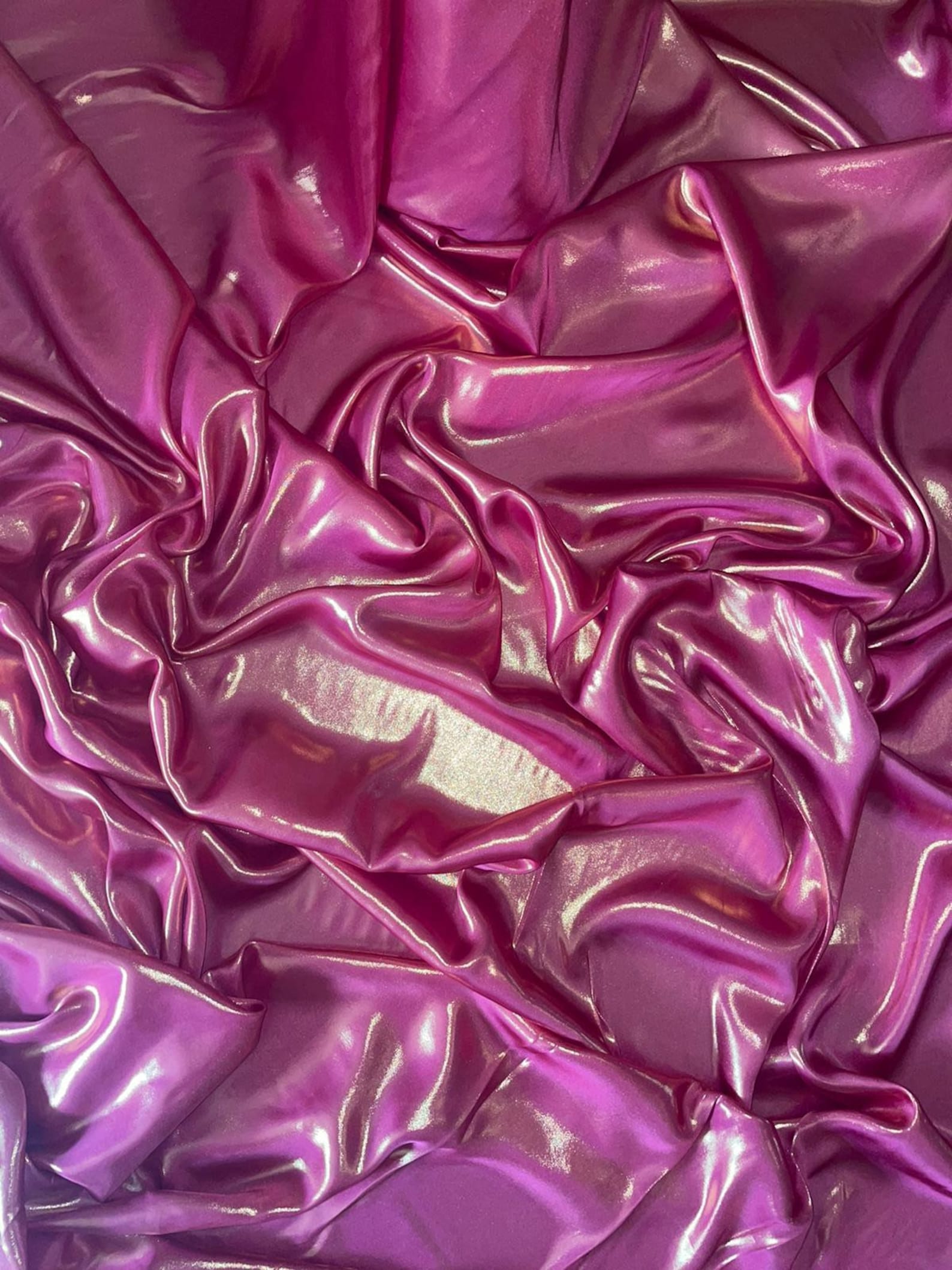 1 meter hot pink/gold shiny soft shimmer satin fabric 58 wide | Etsy