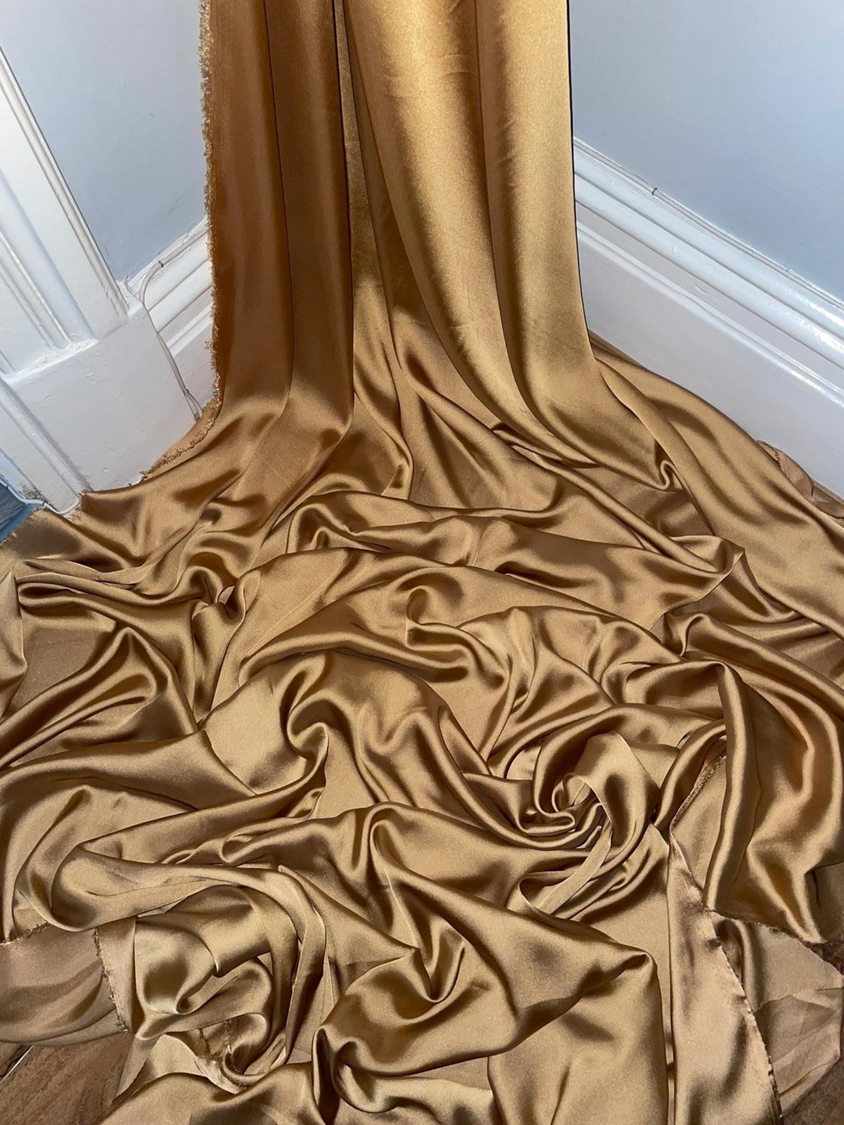 1 Meter Antique Gold Silky Soft Charmeuse Satin Fabric 58 - Etsy