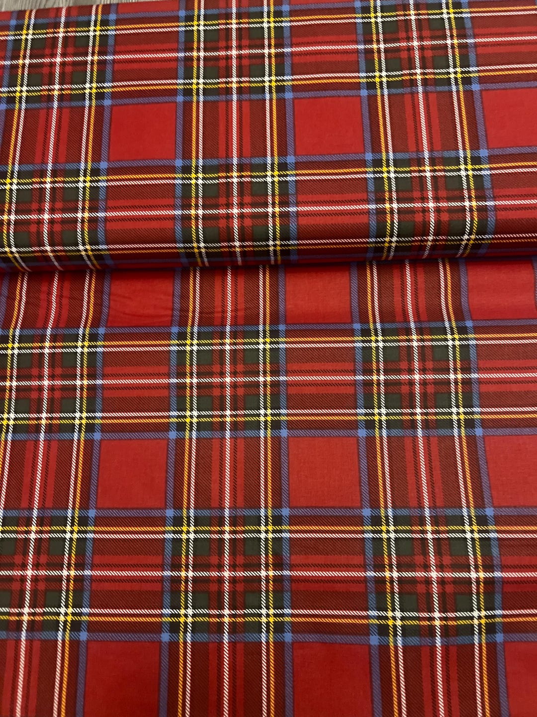 1 Meter Maroon Tartan Print 100% Cotton Fabric 45” Wide - Etsy