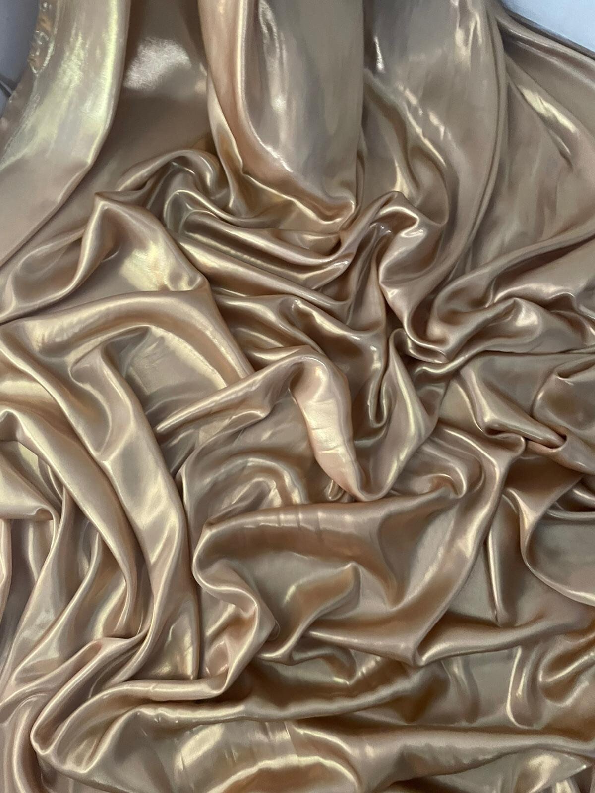 1 Meter Beige/gold Shiny Soft Shimmer Satin Fabric 58” Wide - Etsy