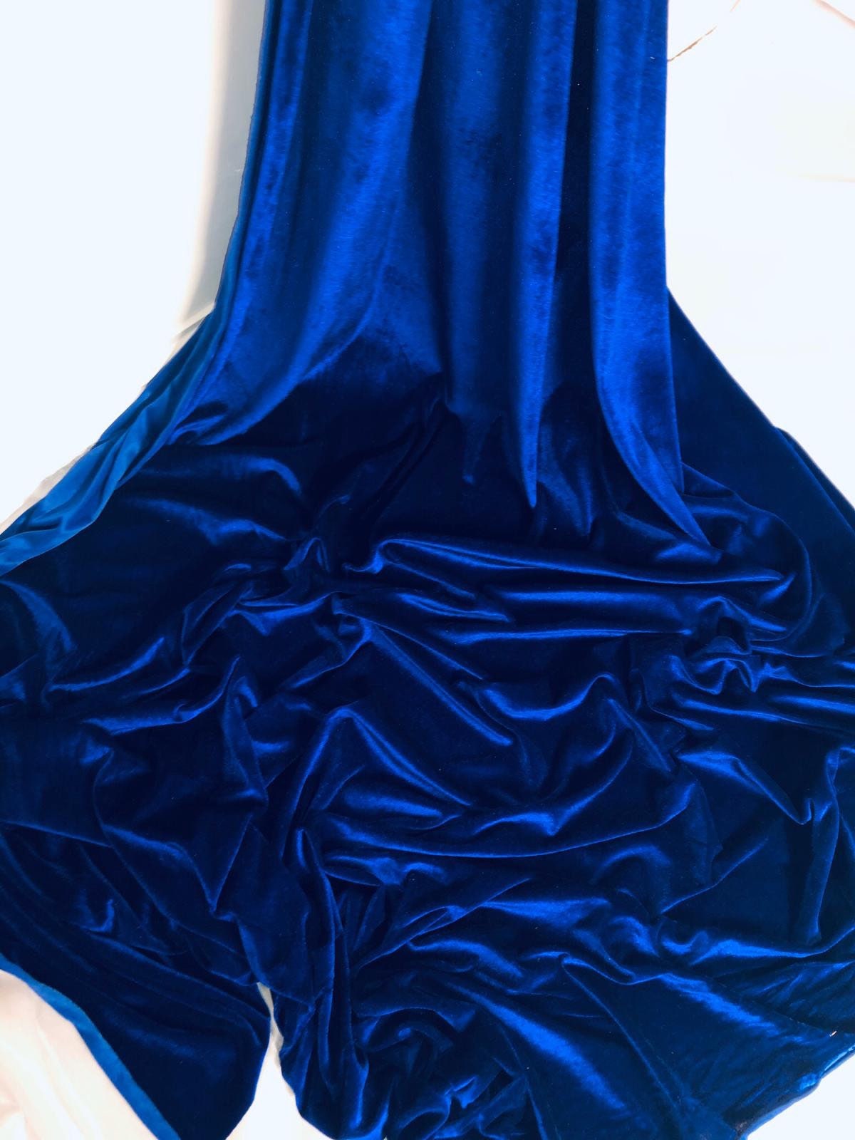Cobalt Blue Velvet Fabric