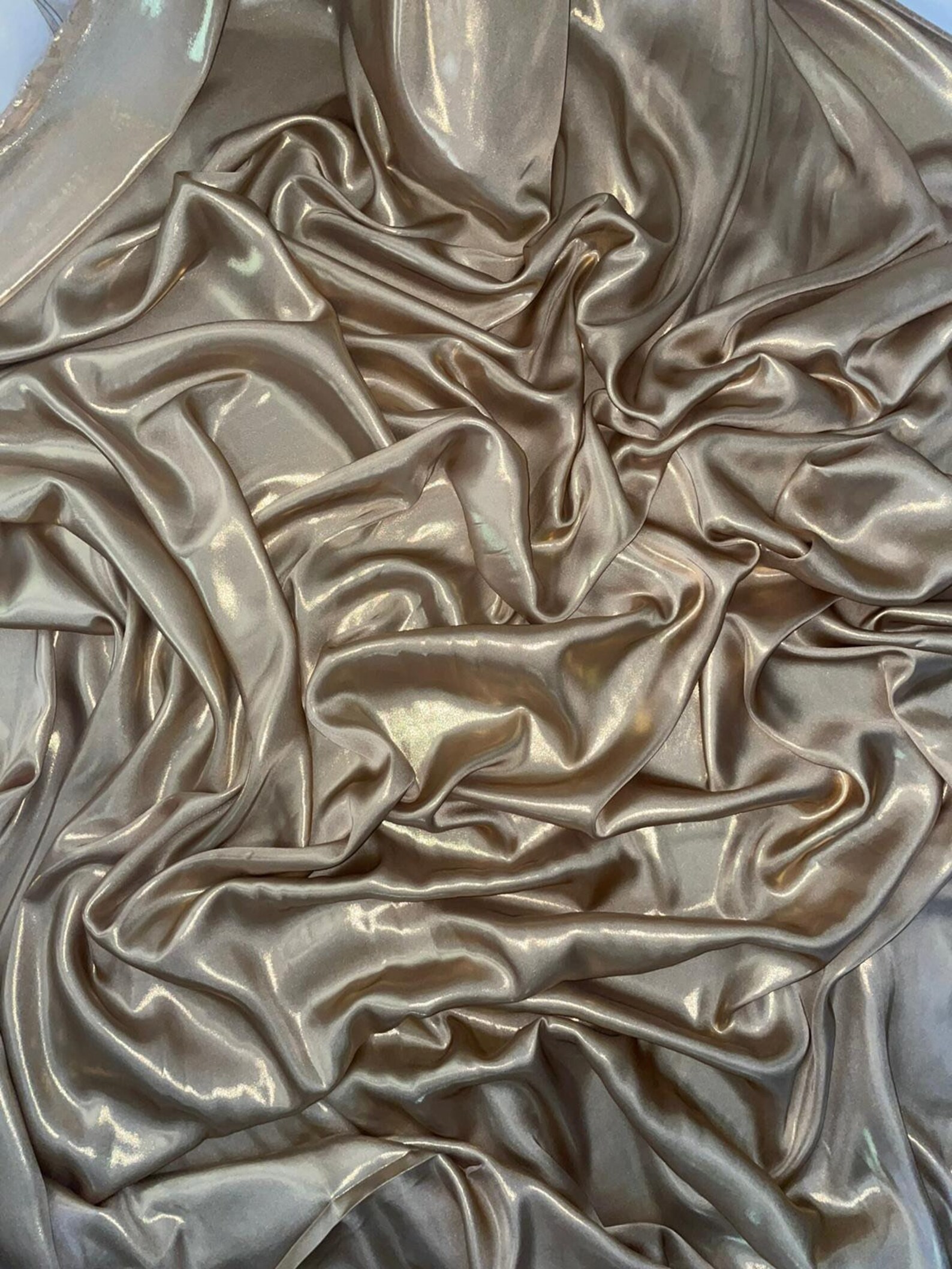 1 Meter Beige/gold Shiny Soft Shimmer Satin Fabric 58” Wide - Etsy