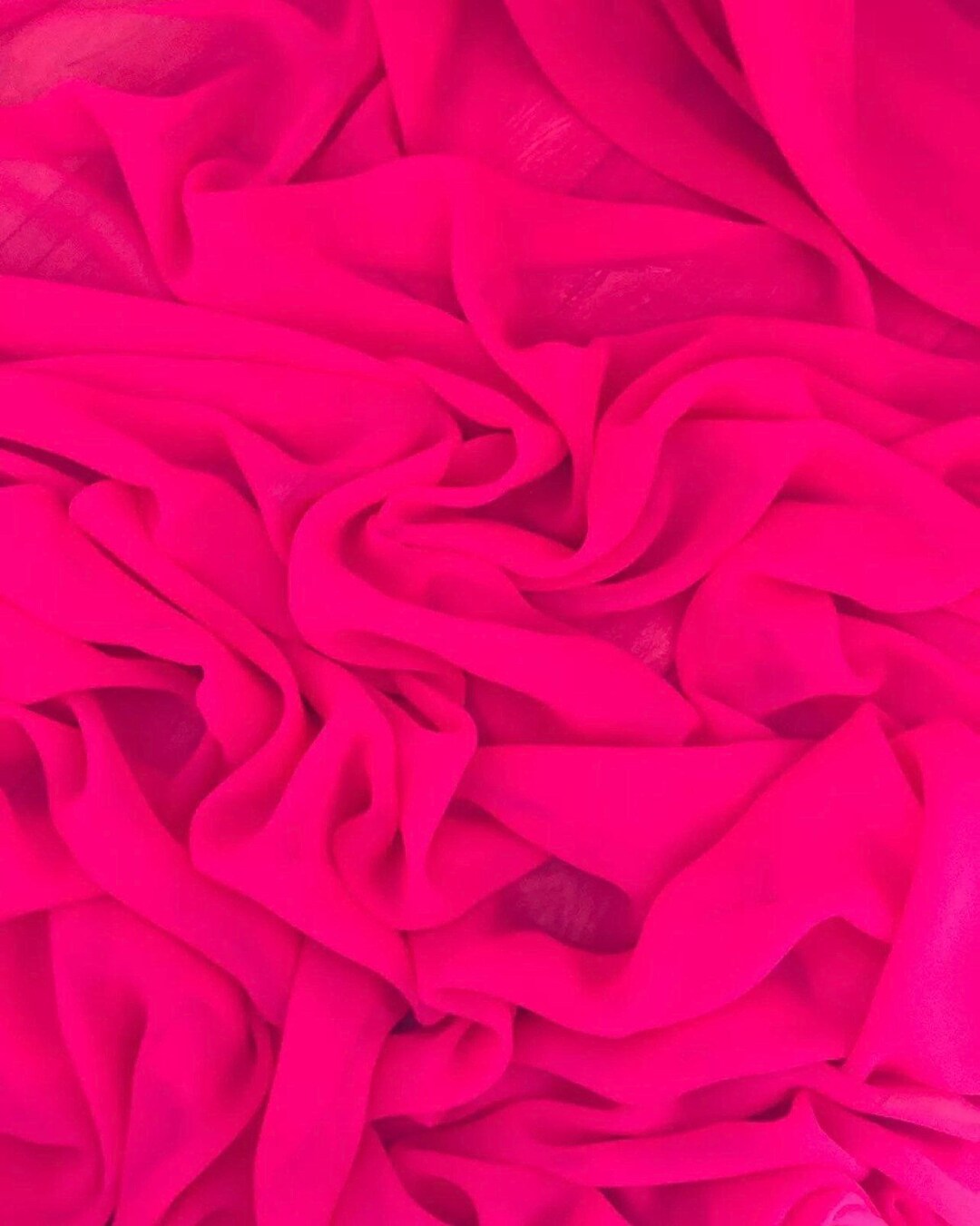 1 Meter Elegant Hot Pink Chiffon Soft Dress Fabric Floaty Light Weight ...