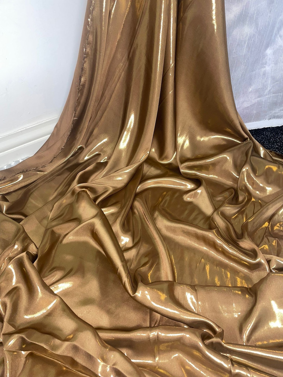 1 Meter Gold Shiny Soft Shimmer Satin Fabric 58 Wide - Etsy