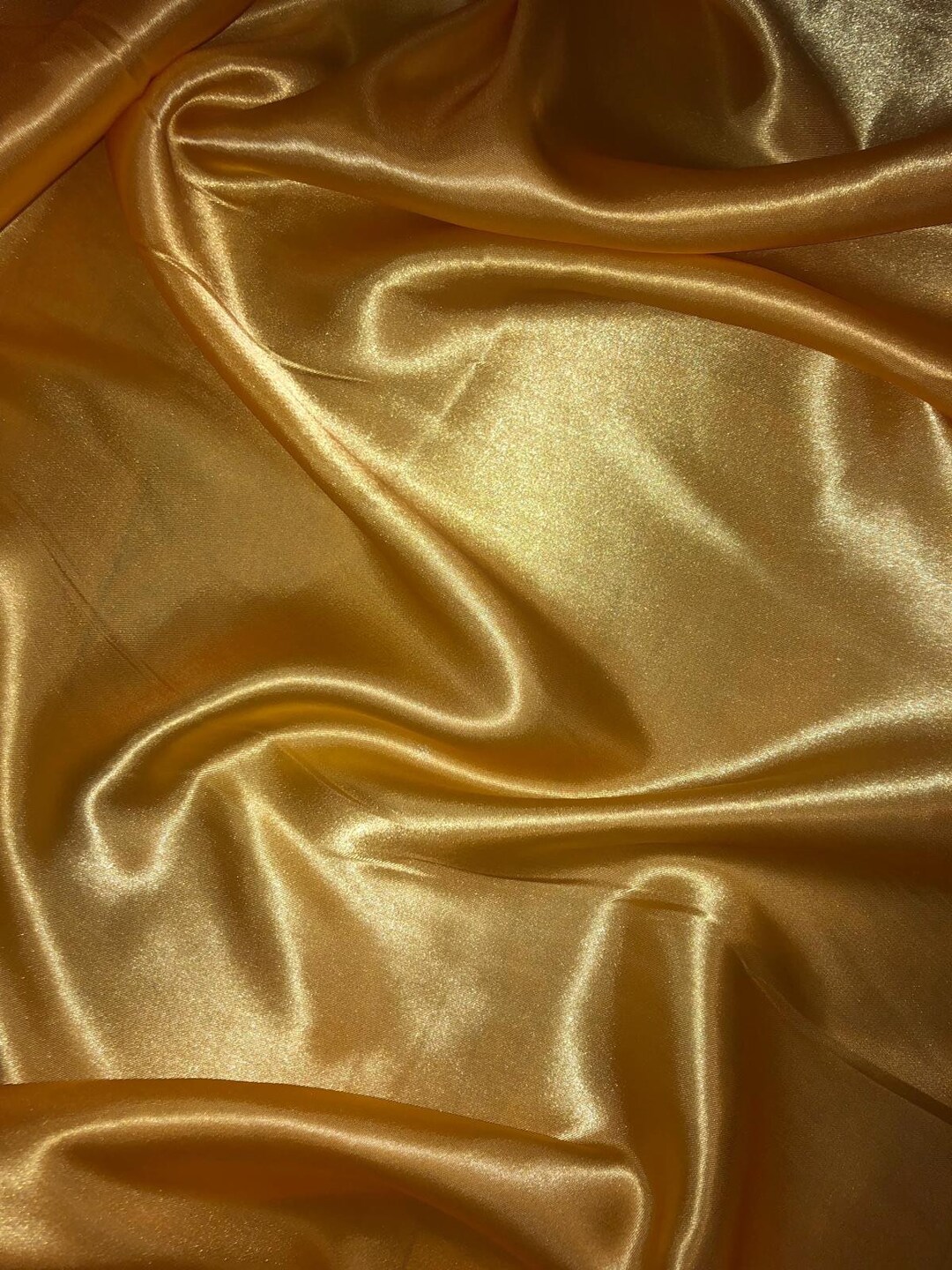 1 Meter Yellow Gold Shiny Budget Satin Light Weight Soft - Etsy