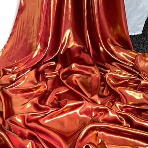 1 Meter Red/gold Soft Shimmer on Satin Fabric 58” Wide - Etsy