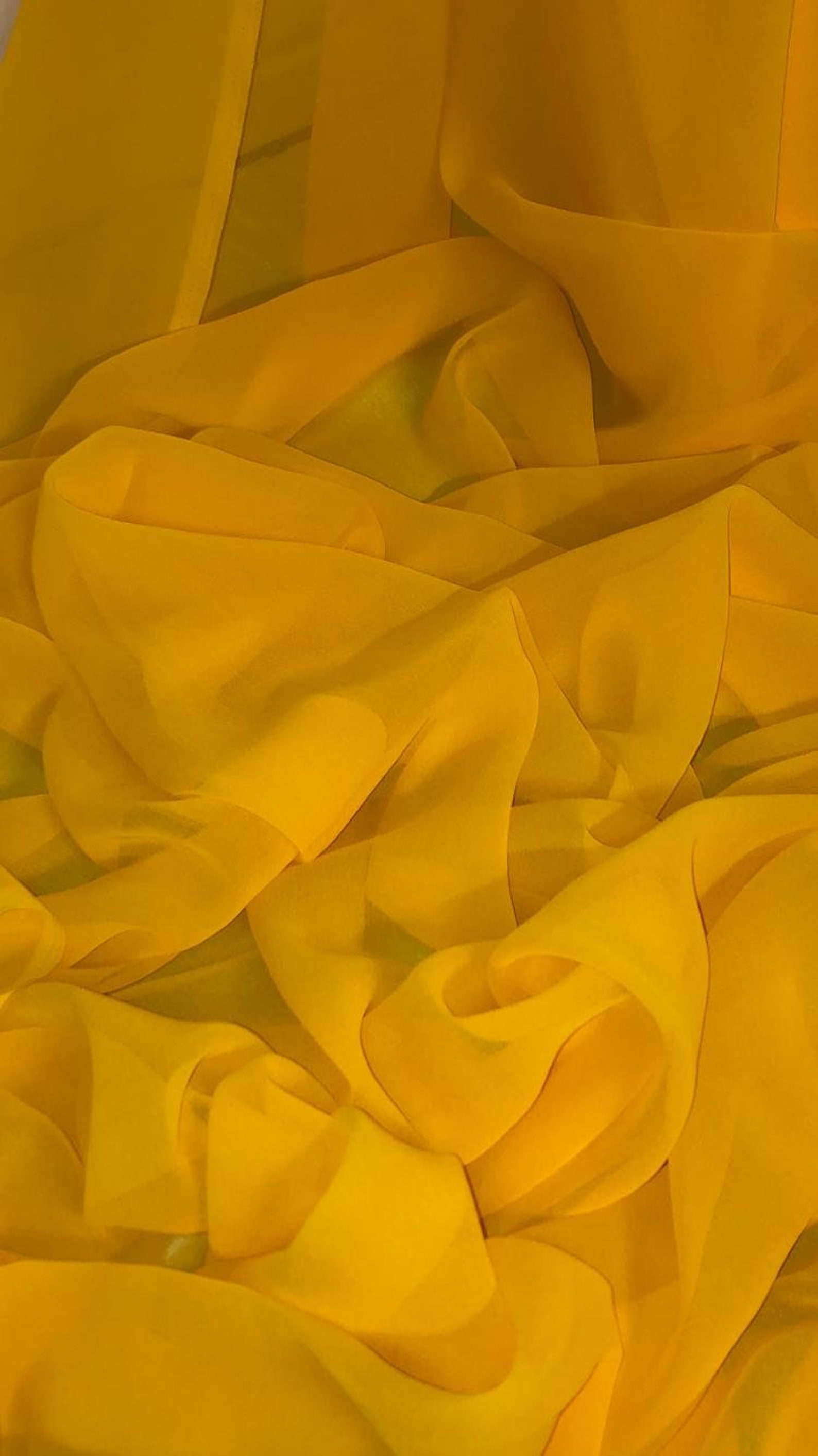 1 Meter Elegant Bright Yellow Chiffon Soft Dress Fabric Floaty - Etsy UK
