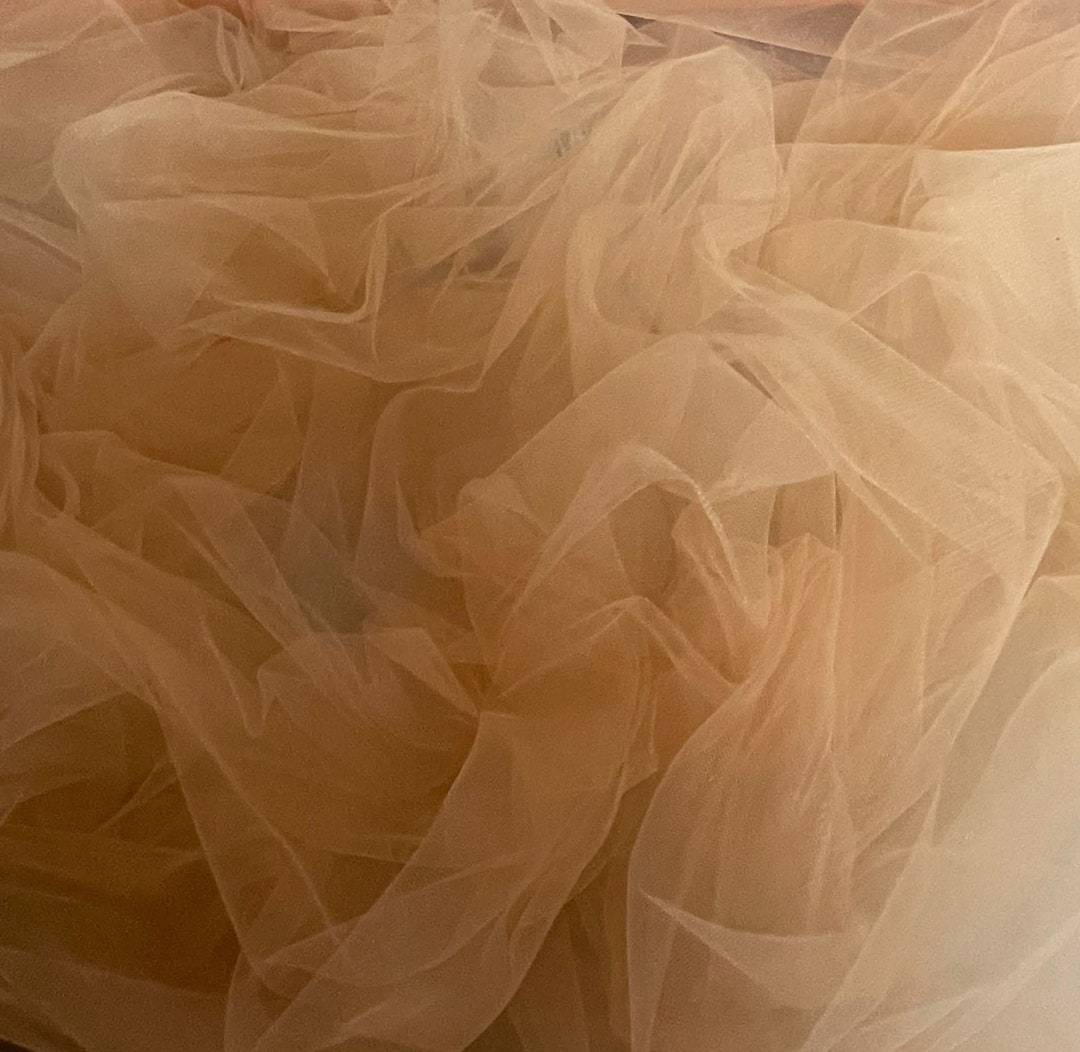 1 Meter Peach Soft Tulle Decoration Bridal Wedding Dress Fabric 58 ...