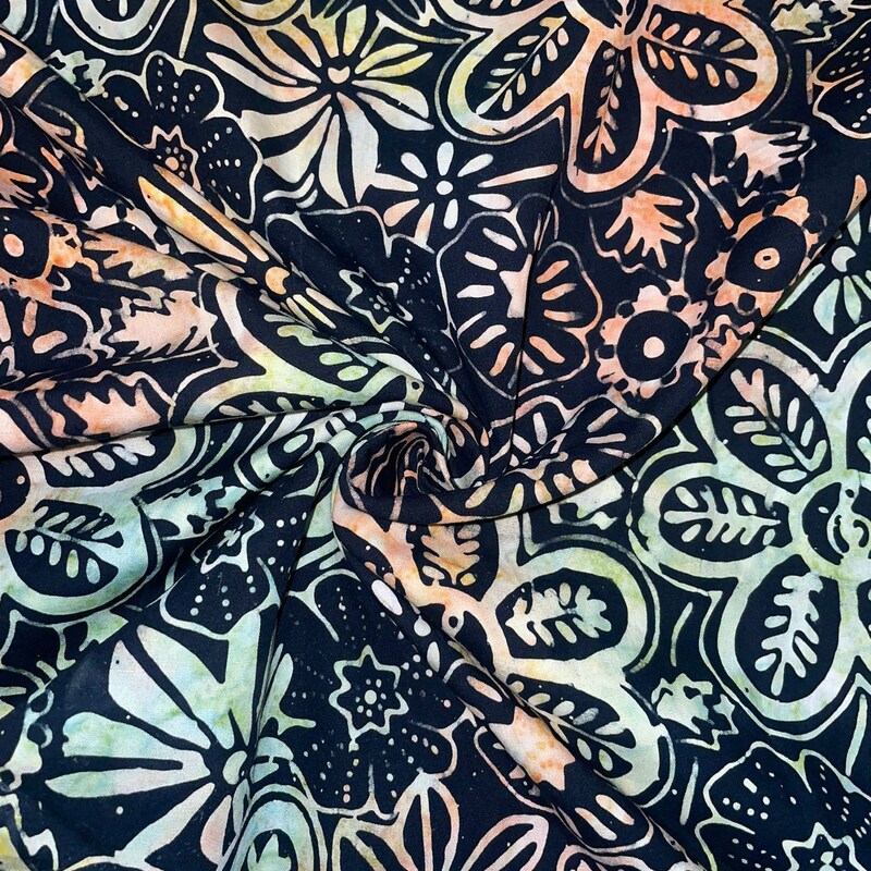 Bali Black Fabric - Etsy UK