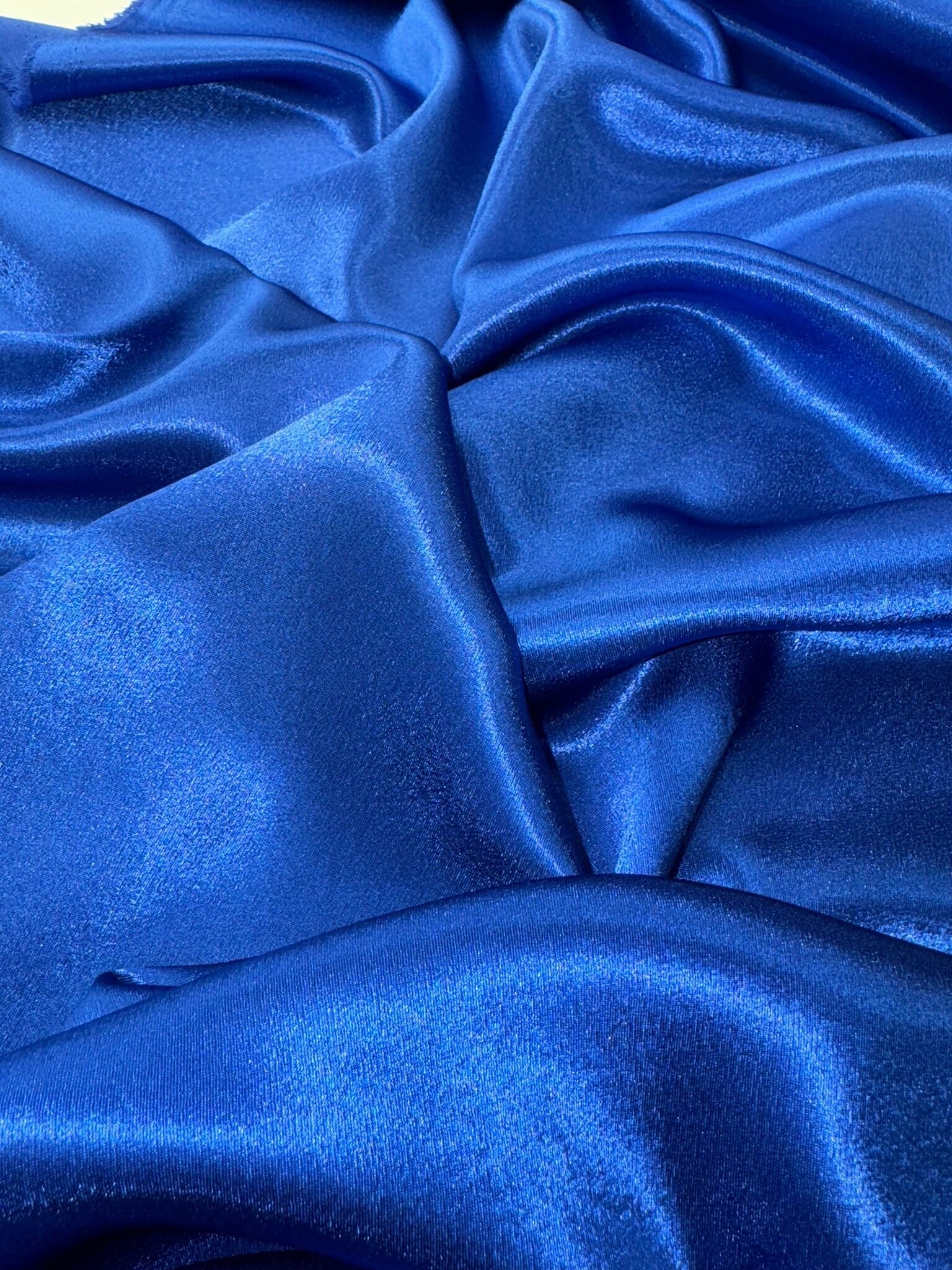 1 Meter Royal Blue Luxury Shiny Soft Silky Crepe Back Satin Bridal ...