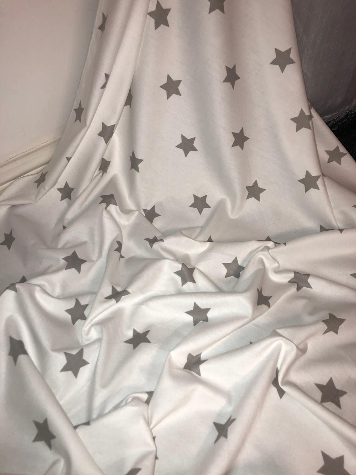 1 Meter Ivory/silver Star Print 100% Cotton Flannel Brushed - Etsy UK