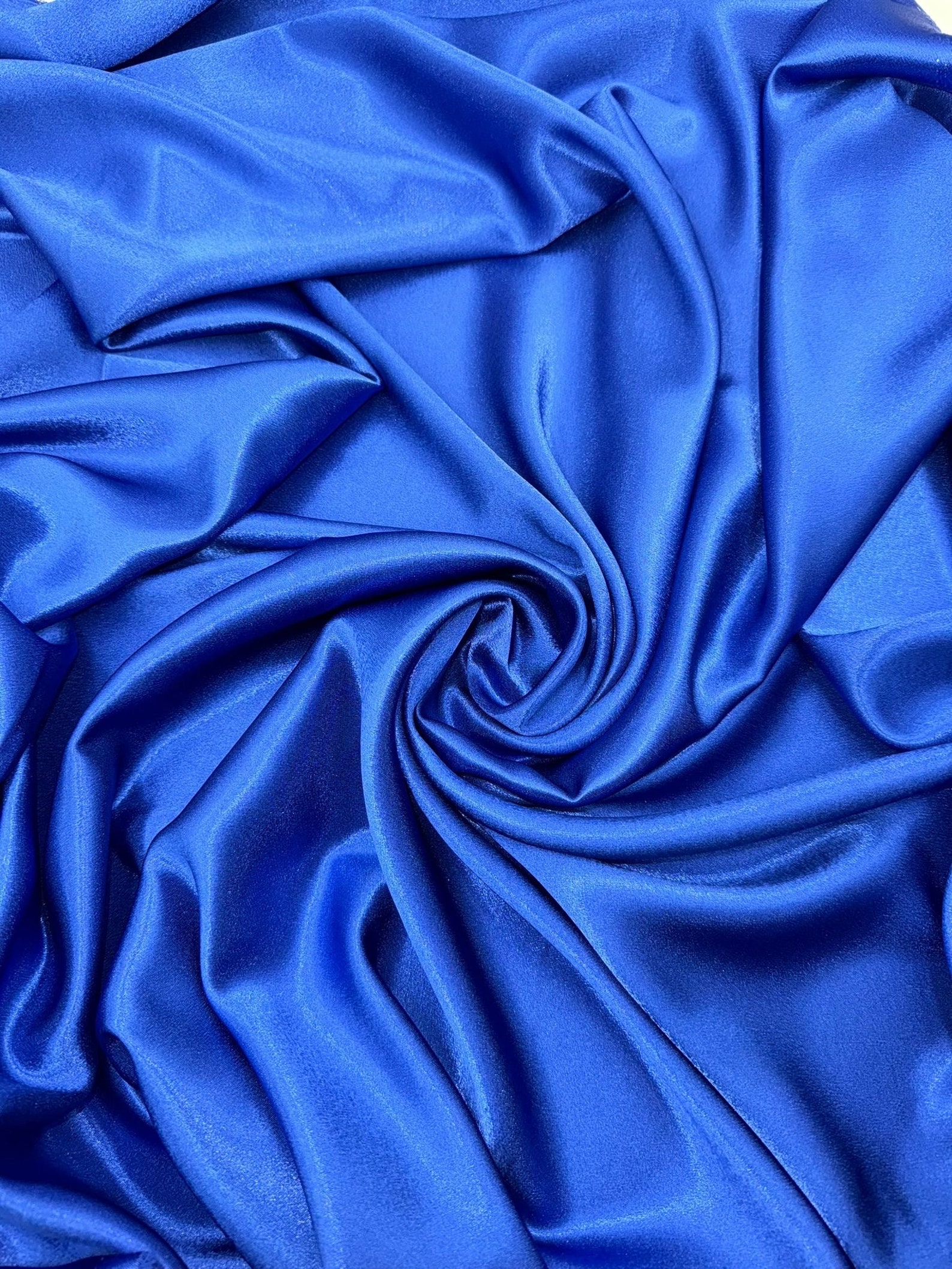 1 Meter Royal Blue Luxury Shiny Soft Silky Crepe Back Satin Bridal ...