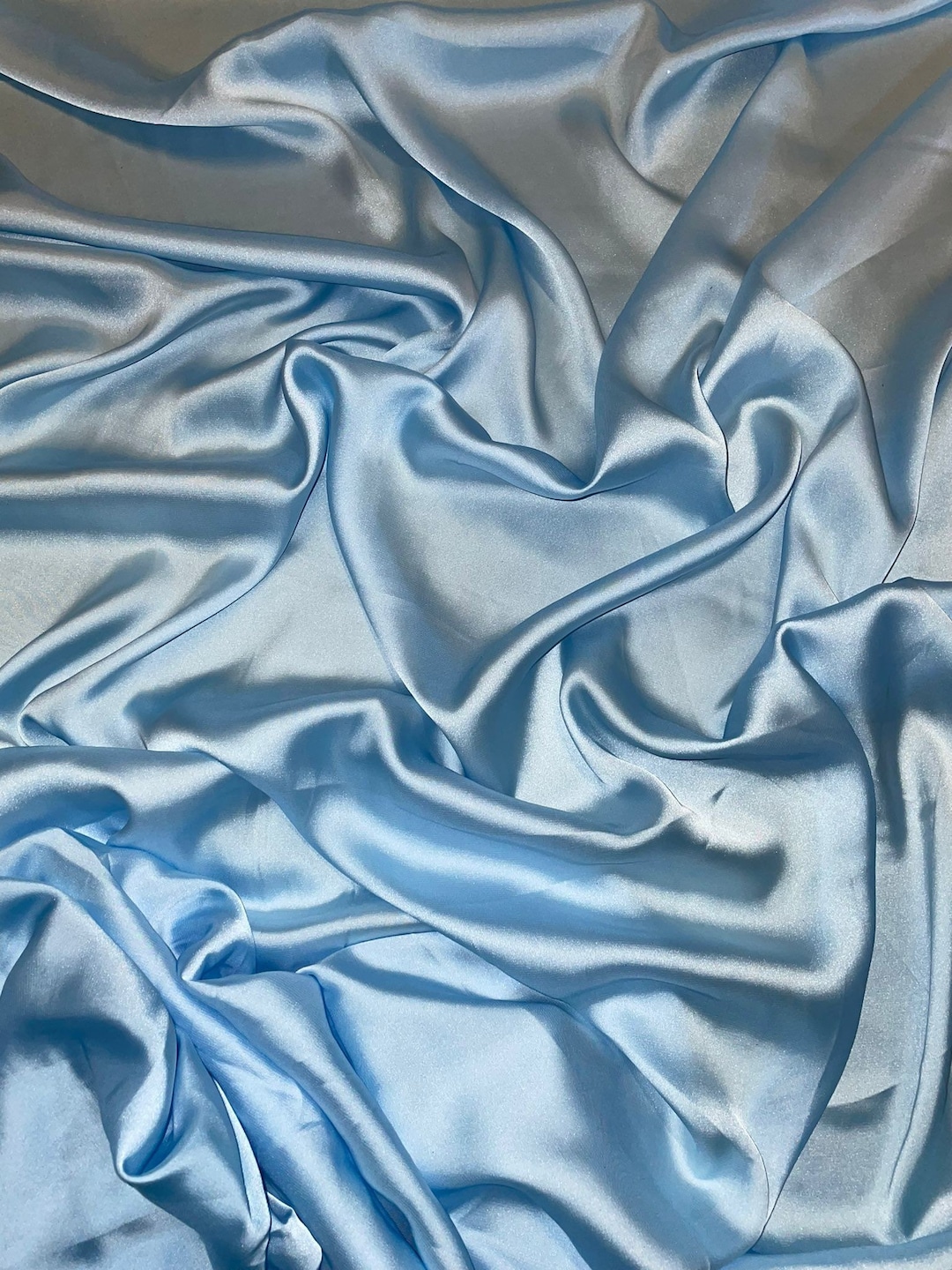 1 Meter Sky Blue Silky Soft Charmeuse Satin Fabric 58” Wide - Etsy