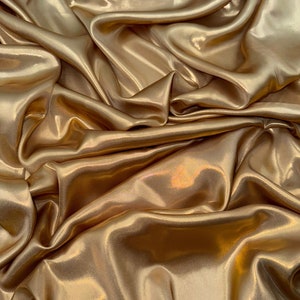 1 Meter Gold Shiny Soft Shimmer Satin Fabric 58” Wide - Etsy