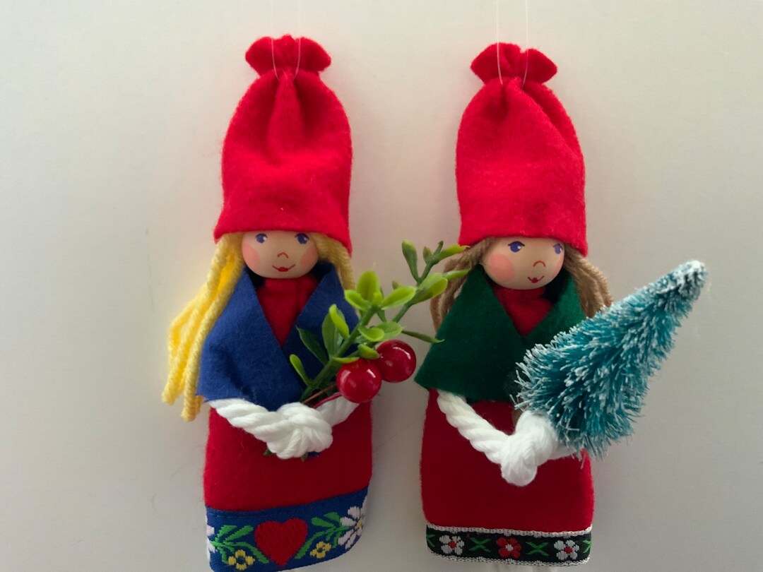 Tomte-girl With Tree or Lingonberry - Etsy