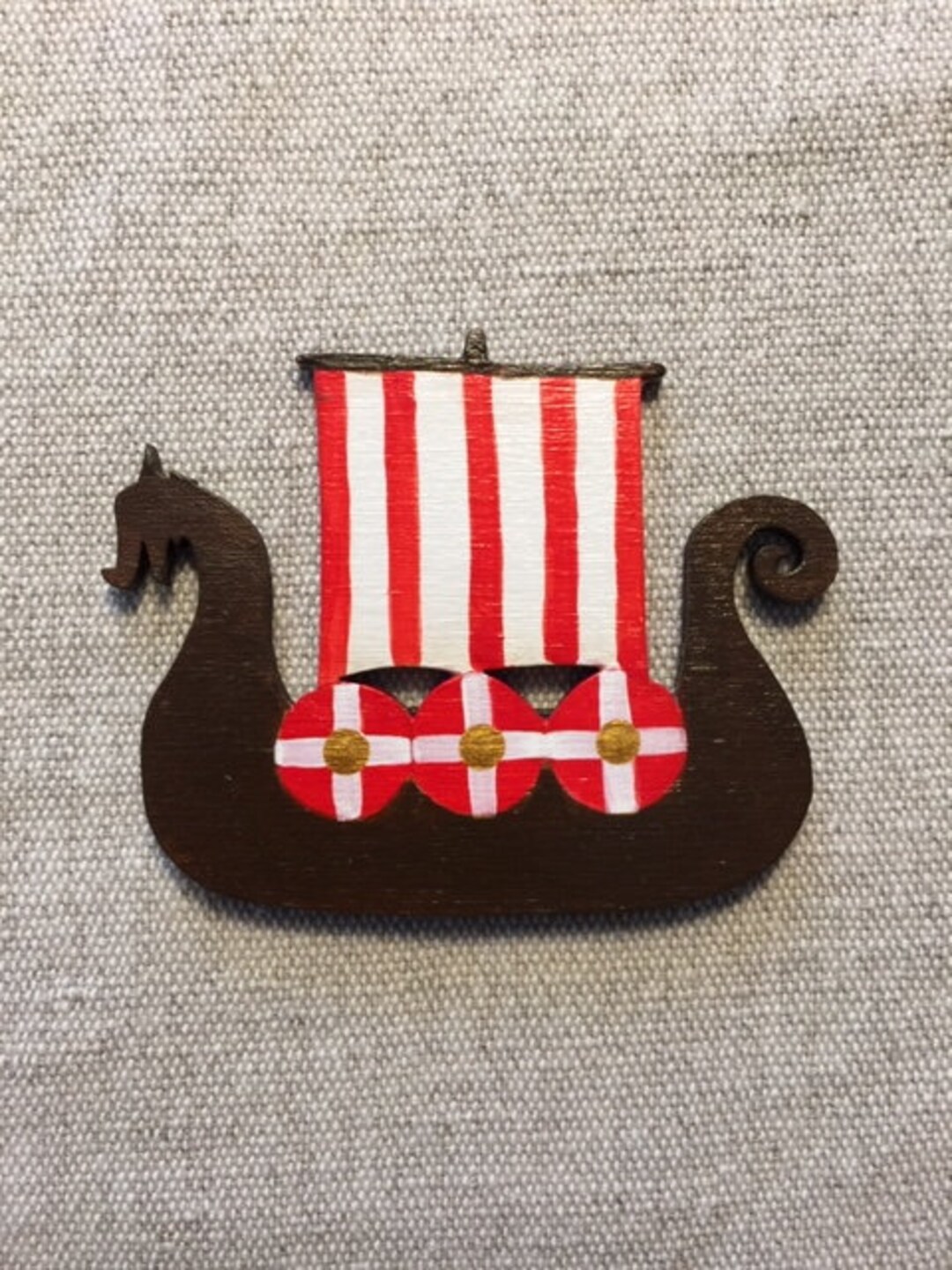 Hand Painted Viking Ship Magnet - Denmark - Etsy