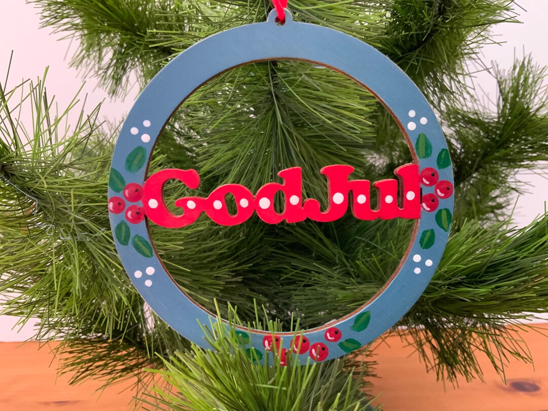 God Jul Ornament - Denim Blue - Etsy