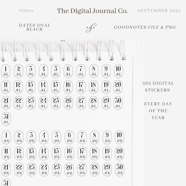 Washi Date Stickers - Etsy