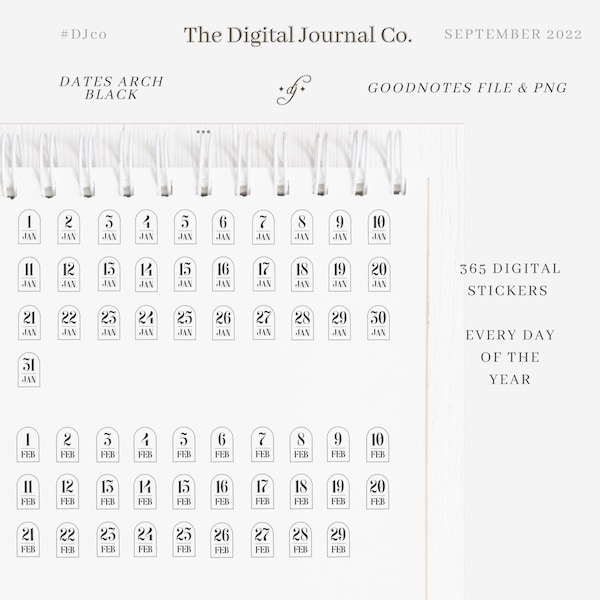 Date Digital Stickers - Etsy