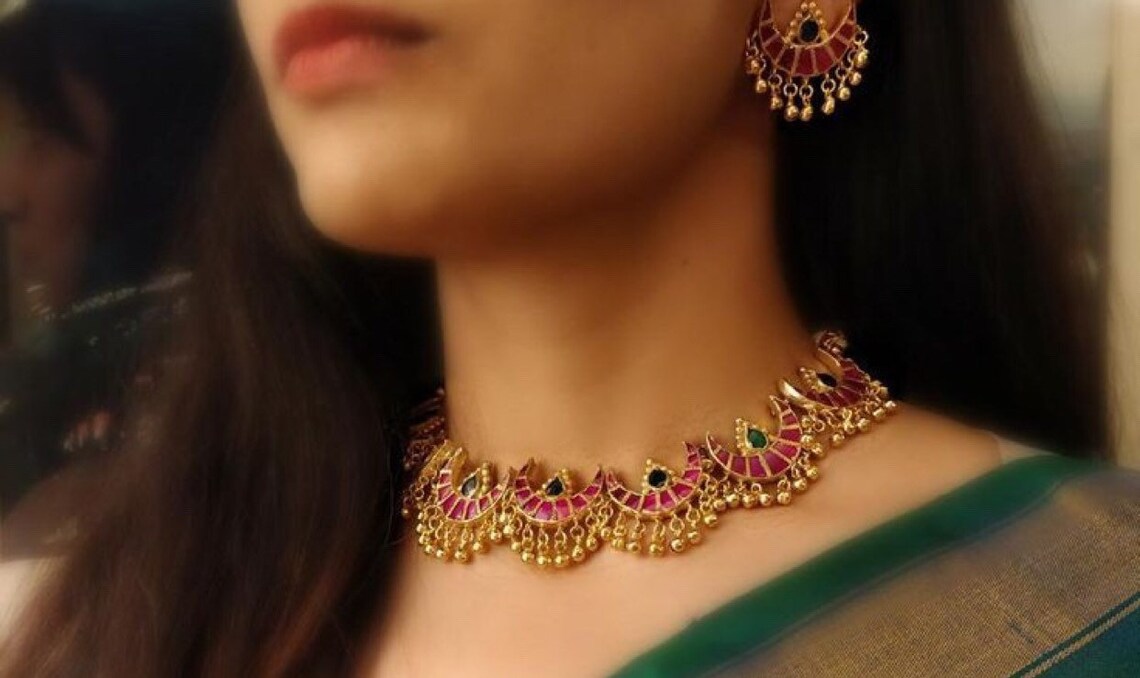 Kundan Jewelry Wedding Necklace South Indian Bridal Jewelry | Etsy