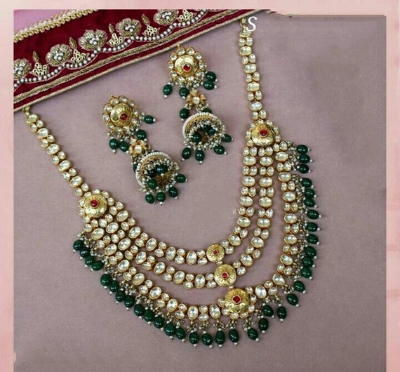 Kundan Jewelry Necklace with Earrings Indian Bridal Necklaces Kundan Jewellery Pakistani Bridal Jewellery Sets South Indian Wedding Jewelry