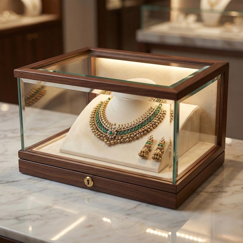 Kundan Choker Necklace Set, Traditional Green Tussi Style, Indian ...