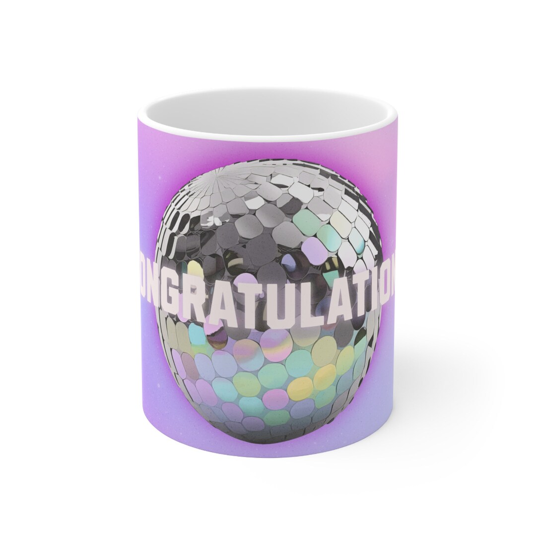 Congratulations Disco Ball Coffee Mug - Etsy
