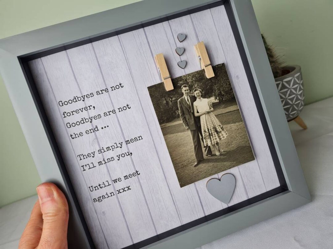 Remembrance Photo Frame, Sympathy Gift, Memorial Framed Gift ...