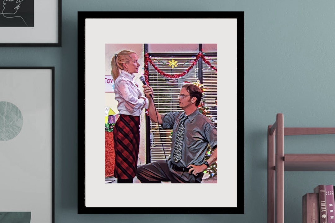 The Office Christmas Art Print, Angela Dwight Little Drummer Boy Scene ...