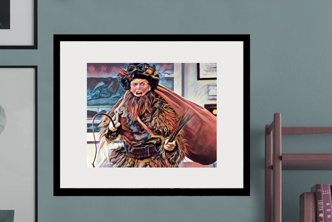 Dwight as Belsnickel Art Print, the Office Christmas Wall Art (instant ...
