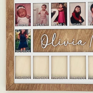 3D Birth to 12 Grade School Years Picture Frame Custom Personalized ...