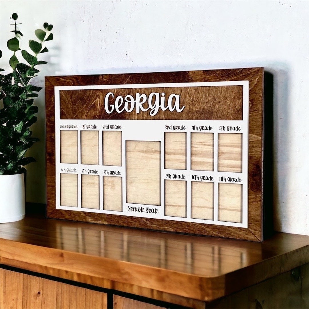 3D K-12 School Years Picture Frame Custom Personalized Photo Display ...