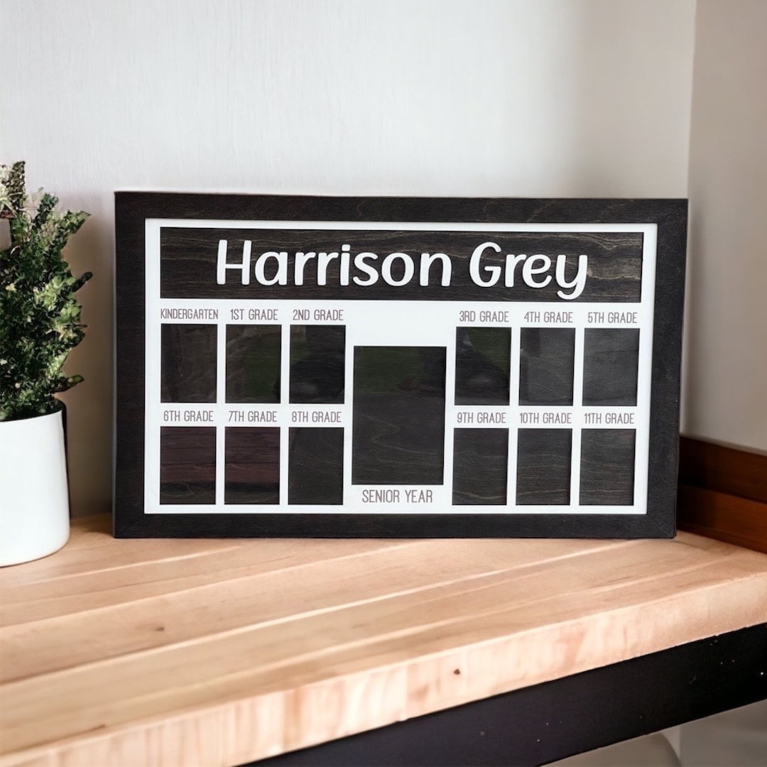 Custom School Years Photo Frame Personalized Display Board for K-12 ...