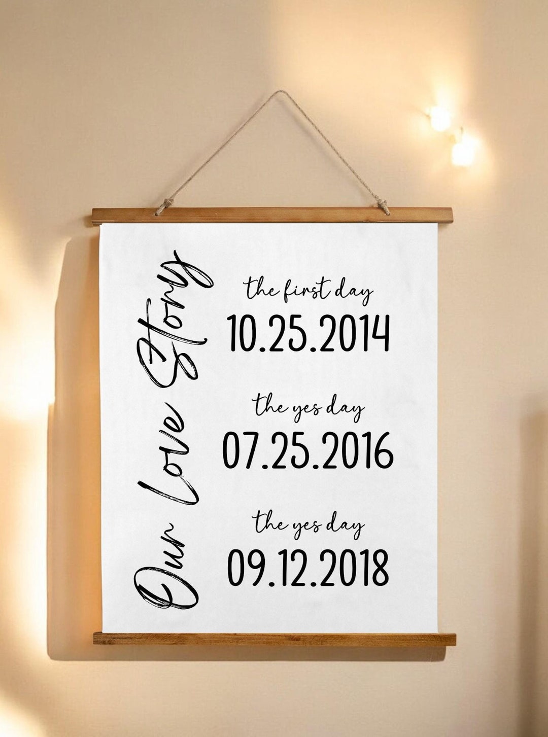 First Day, Yes Day, Best Day Sign Personalized Wedding Gifts for Couple ...