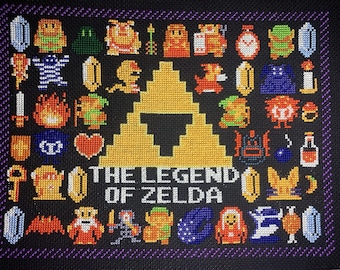 Legend of Zelda - NES - Band Sampler Cross Stitch PATTERN - Etsy
