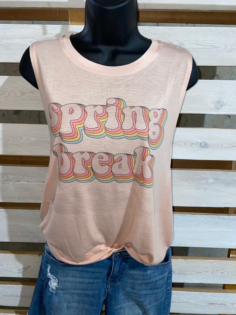 Spring Break Tshirt, Spring Break Tank, Vintage Spring Break Design ...