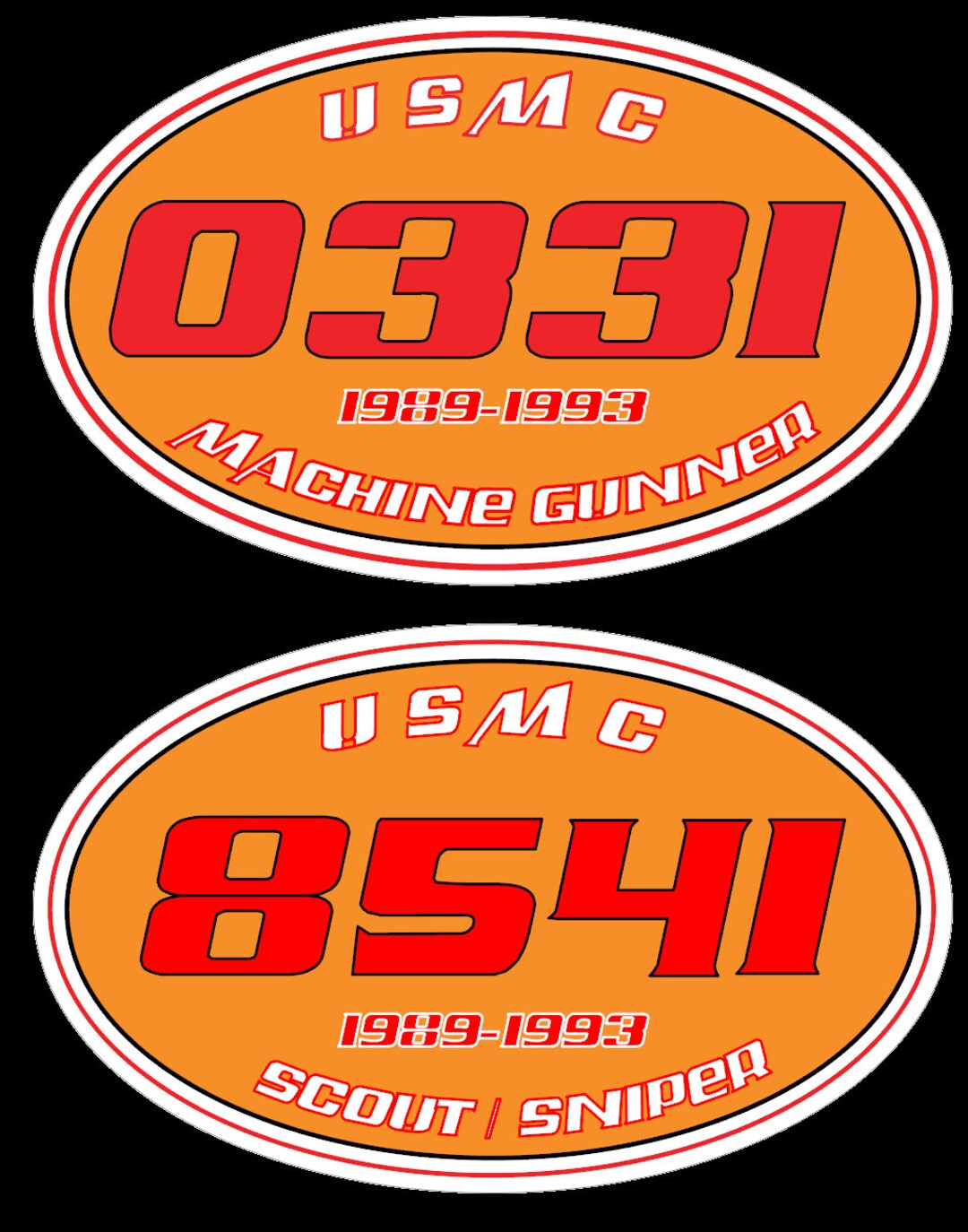 USMC MOS Vinyl Sticker - Etsy