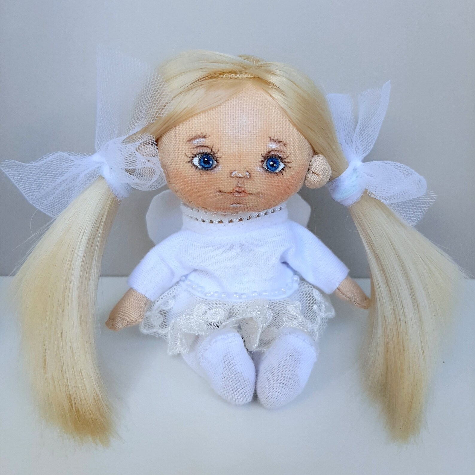 Tiny rag doll. Small rag pocket doll. Christmas gift angel. | Etsy