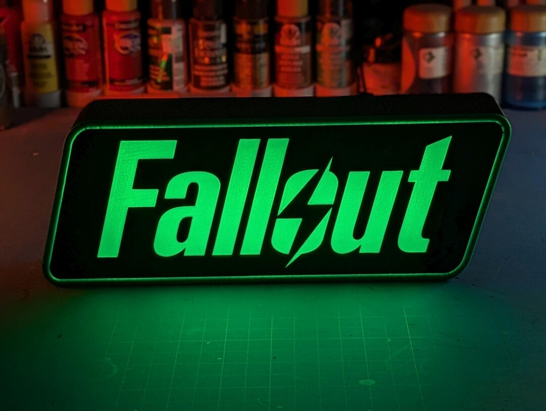 Fallout - LED Lightbox Sign - Hangable W/dimmer Option - Etsy