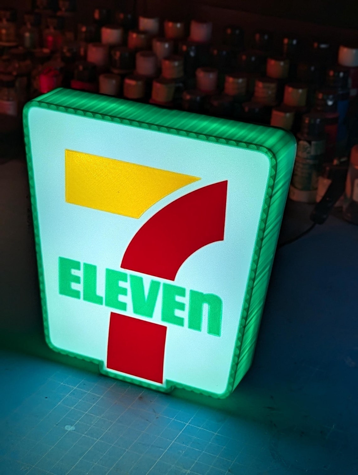 7-11 - LED Lightbox Sign - Hangable W/dimmer Option - Etsy