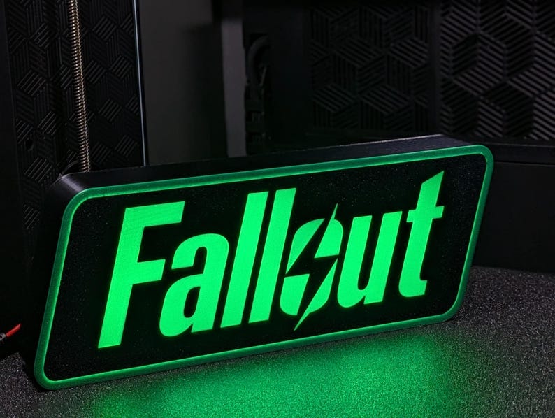 Fallout - LED Lightbox Sign - Hangable W/dimmer Option - Etsy
