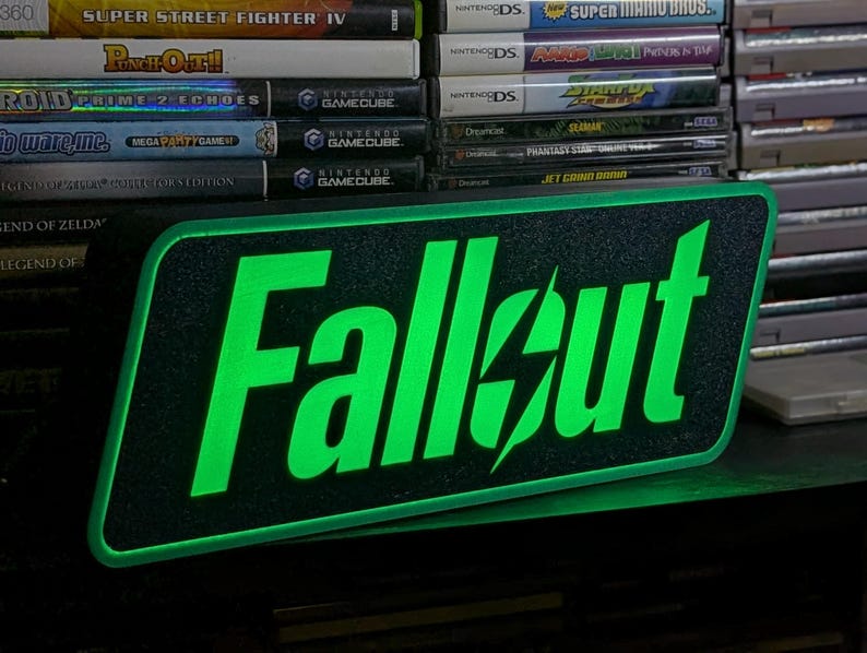 Fallout - LED Lightbox Sign - Hangable W/dimmer Option - Etsy