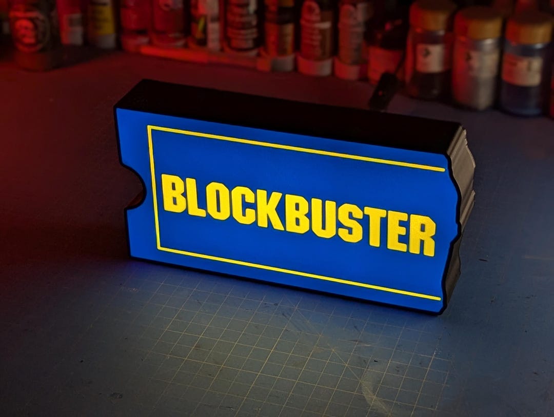 Blockbuster - LED Lightbox Sign - Hangable W/dimmer Option - Etsy