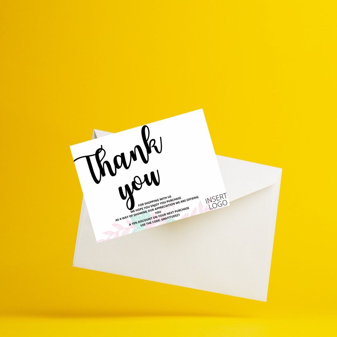 THANK YOU CARD Template Small Business Thank You Card Etsy thank-you-card-template-small-business-thank-you-card-etsy