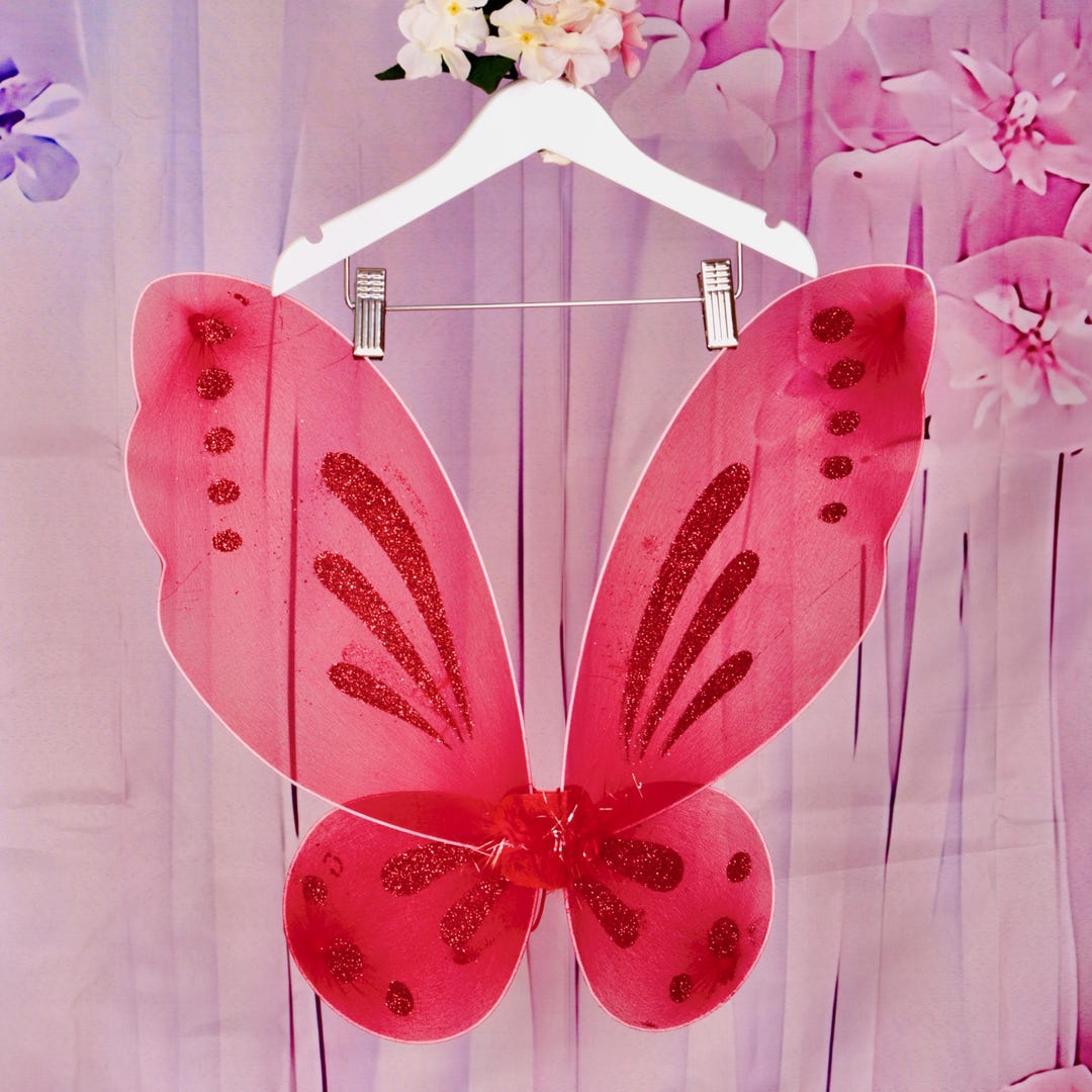 Red Fairy Wings for Adults and Children. Red Valentine Butterfly Wings ...