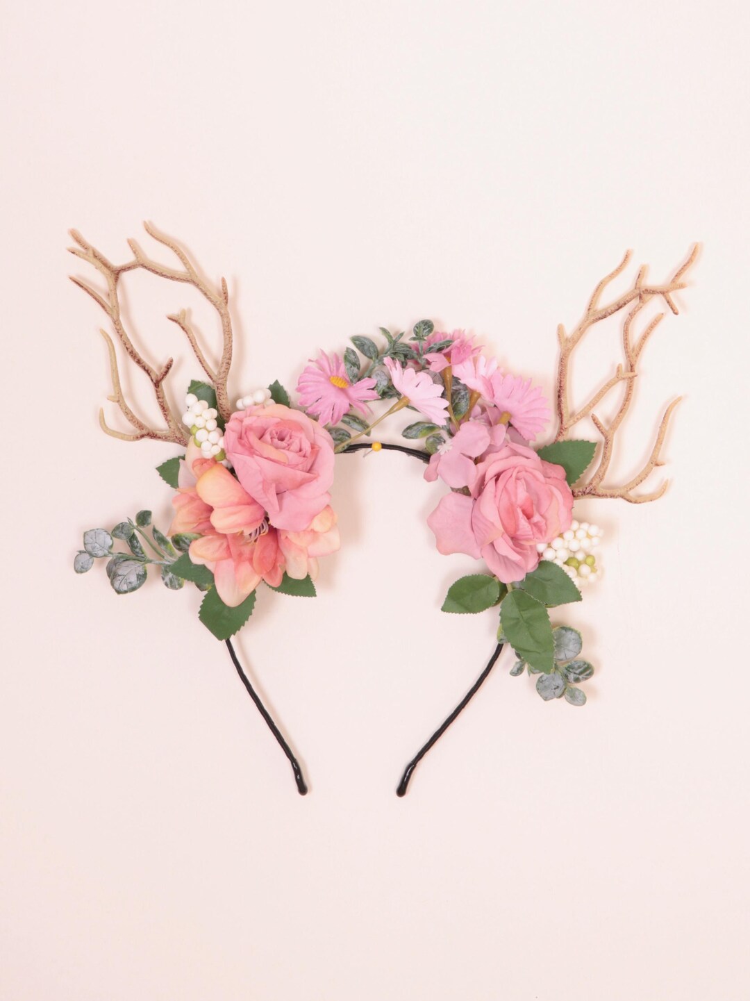 Fairy Tiara, Fairy Crown, Deer Antlers, Woodland Horns Tiara, Forest ...