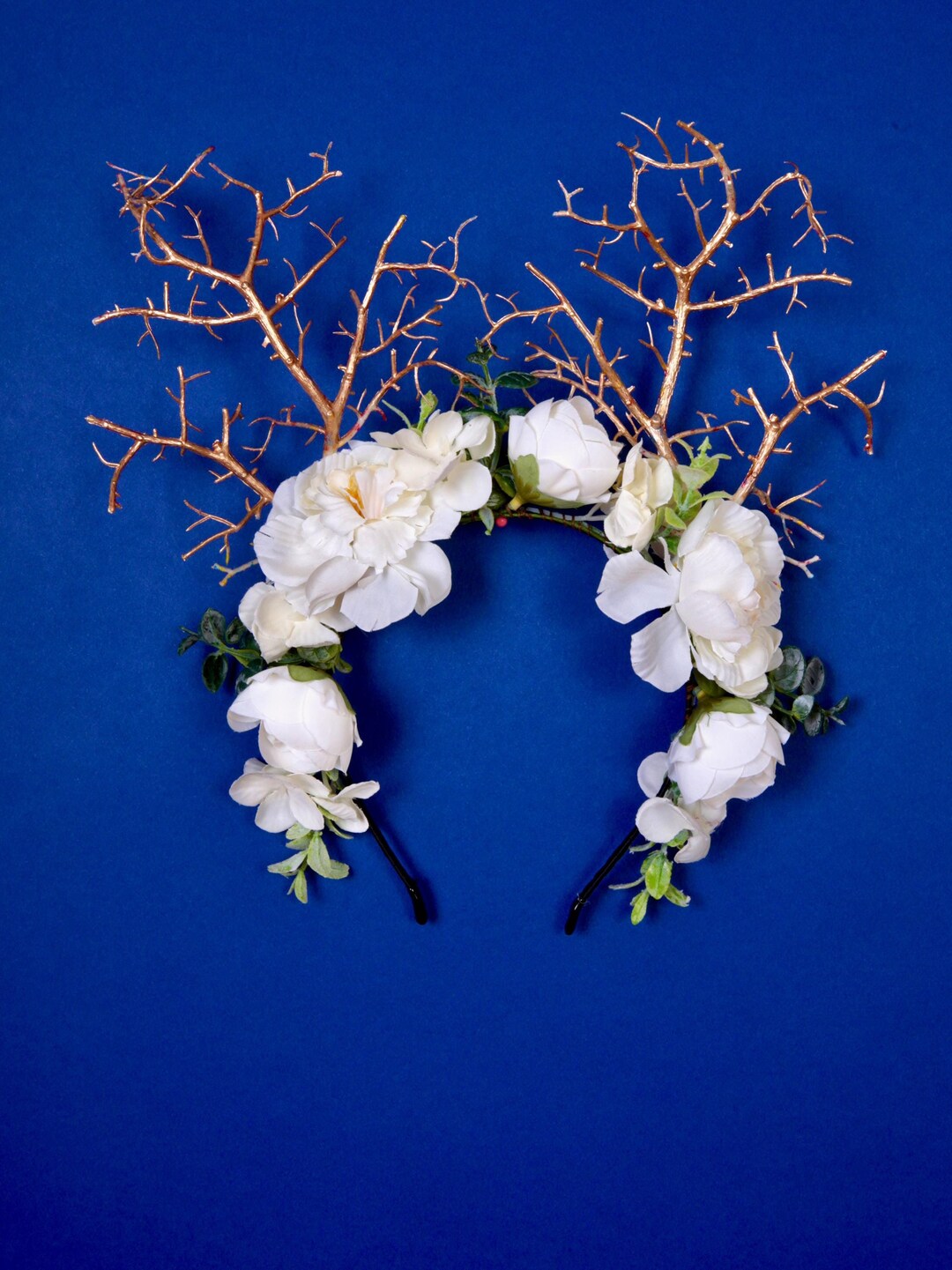 Fairy Tiara Beautiful Gold Deer Antlers, Woodland Tiara, Forest Nymph ...